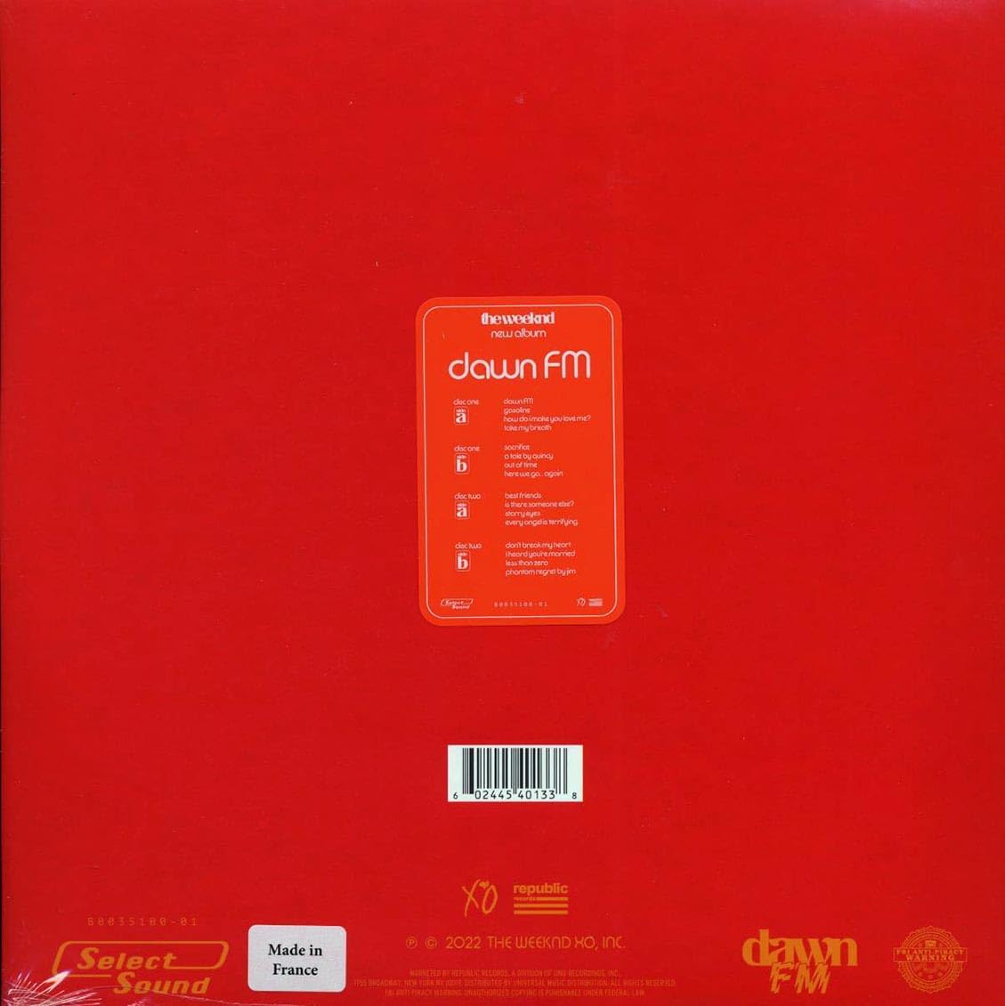 The Weeknd - Dawn FM (Alt Cover, Vinyl LP) – SoundsLikeVinyl